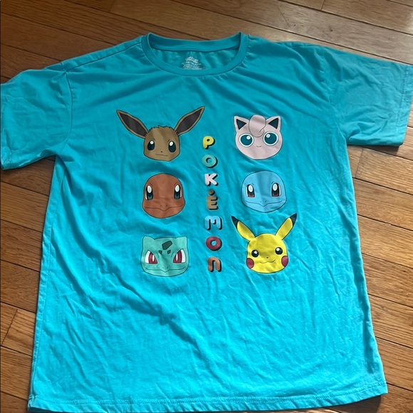Pokemon | Shirts & Tops | Pokemon Kids Turquoise Character Tee | Poshmark
